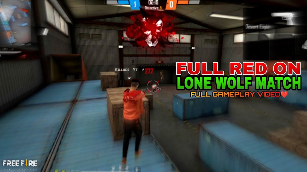 FULL RED ON LONE WOLF WATCH FULL GAMEPLAY VIDEO ️😇 ️ | #freefiremax ...
