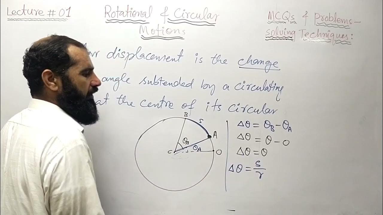 Angular displacement|radian|degree|revolution|ETEA|MDCAT|NUMS (L1 Rotational and Circular Motion ...