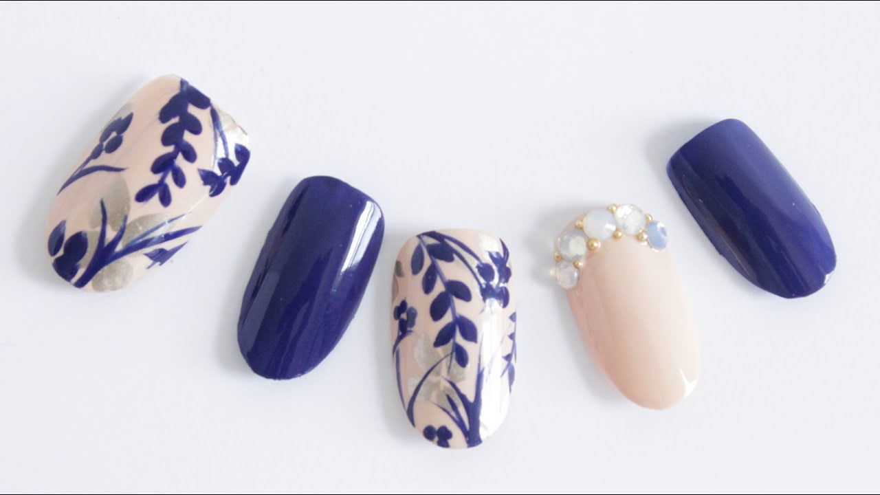 FLORAL FERN SPRING NAIL TUTORIAL - YouTube