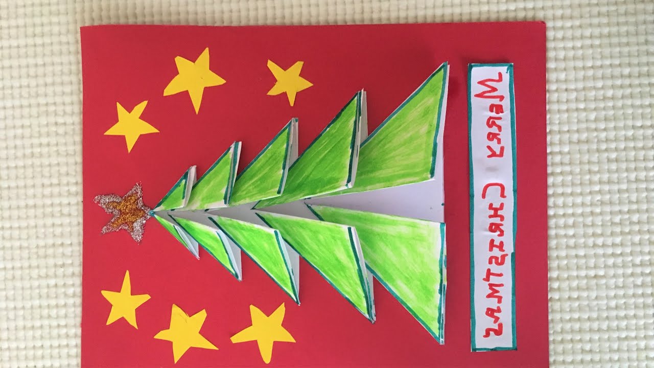 Simple DIY Christmas Card Easy To Do For Kids With An A4 Paper YouTube simple-diy-christmas-card-easy-to-do-for-kids-with-an-a4-paper-youtube
