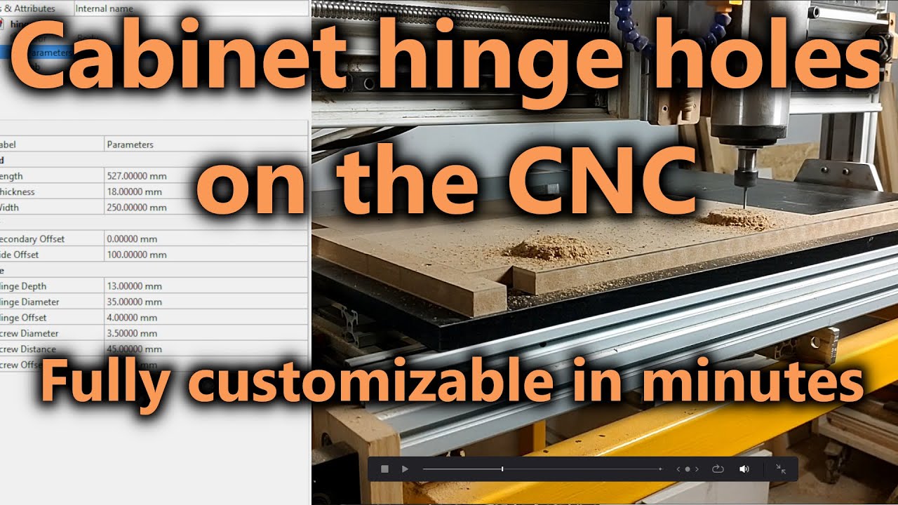 Milling Cabinet Door Hinge Holes on the CNC | FreeCAD Parametric CAM ...