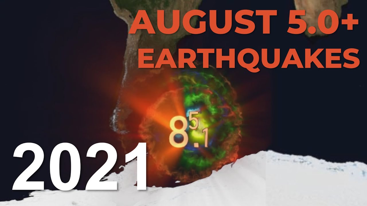 August 2021 Worldwide Earthquakes Animation - YouTube