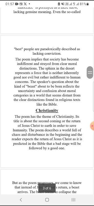 The Second Coming : Poem By William Buttler Yeats Summary and Themes # ...