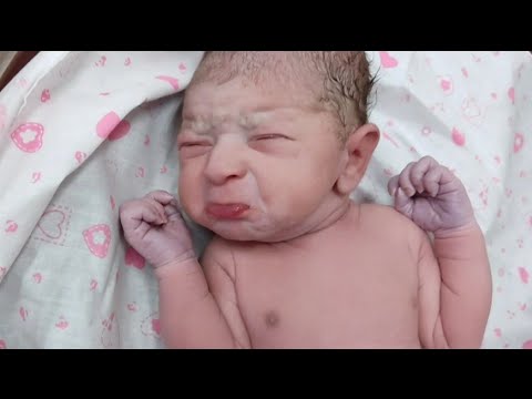 Sweet Princess Newborn baby just after birth ,, looks like a Princess ...