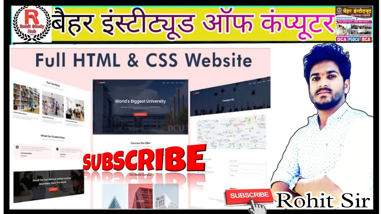Class-17 How To Create A Website Using HTML And CSS Step By Step ...