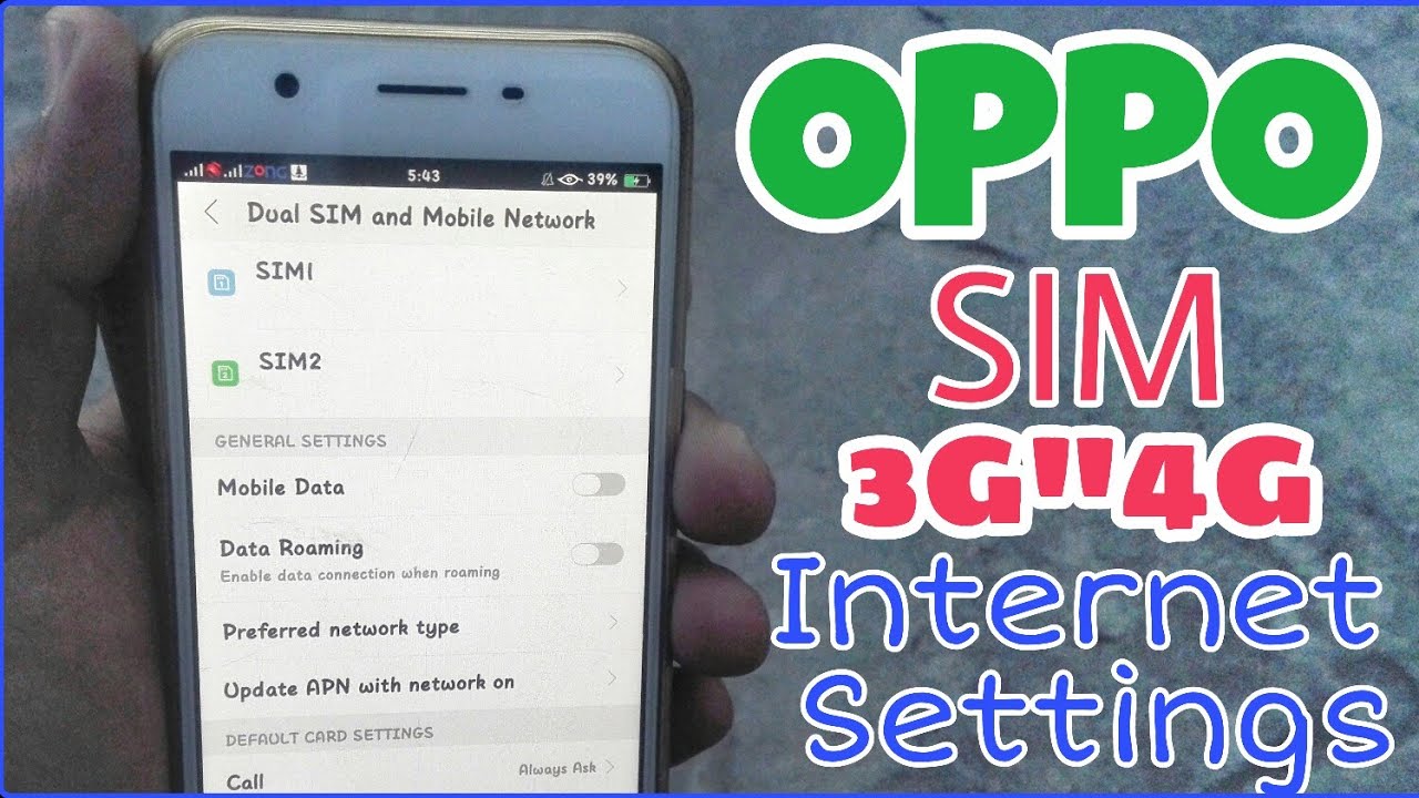 OPPO SIM Internet Connection Settings Solution By Andriod & Gaming plus ...