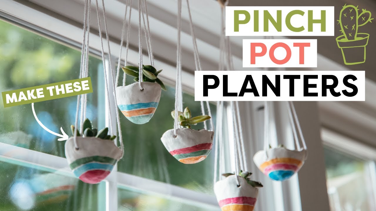 Make These Adorable Pinch Pot Planters | DIY Mini Planters - YouTube