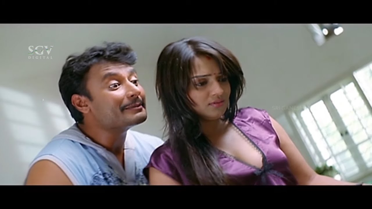 Darshan Romantically Helping Nikita in Kitchen | Prince Kannada Movie Part-3 - YouTube