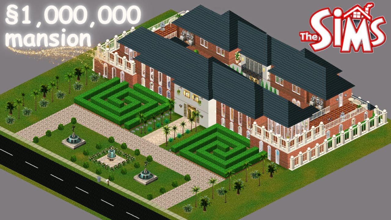Building a §1,000,000 mansion in the Sims 1 - YouTube