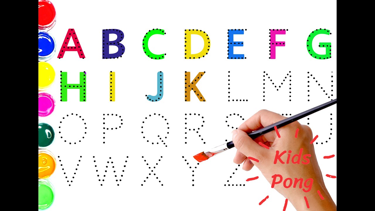 Writing alphabet orderly with paint & ramdomly with pan | alphabet play ...