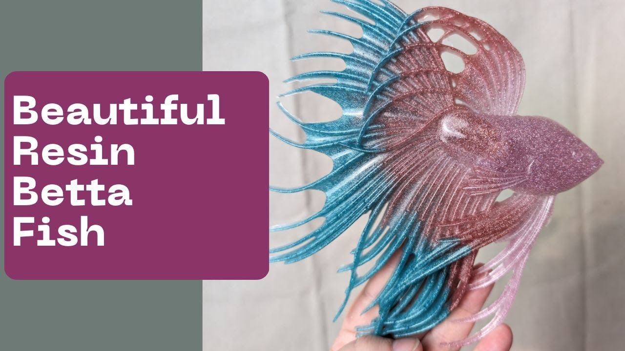 Glittery Resin Betta Fish - YouTube