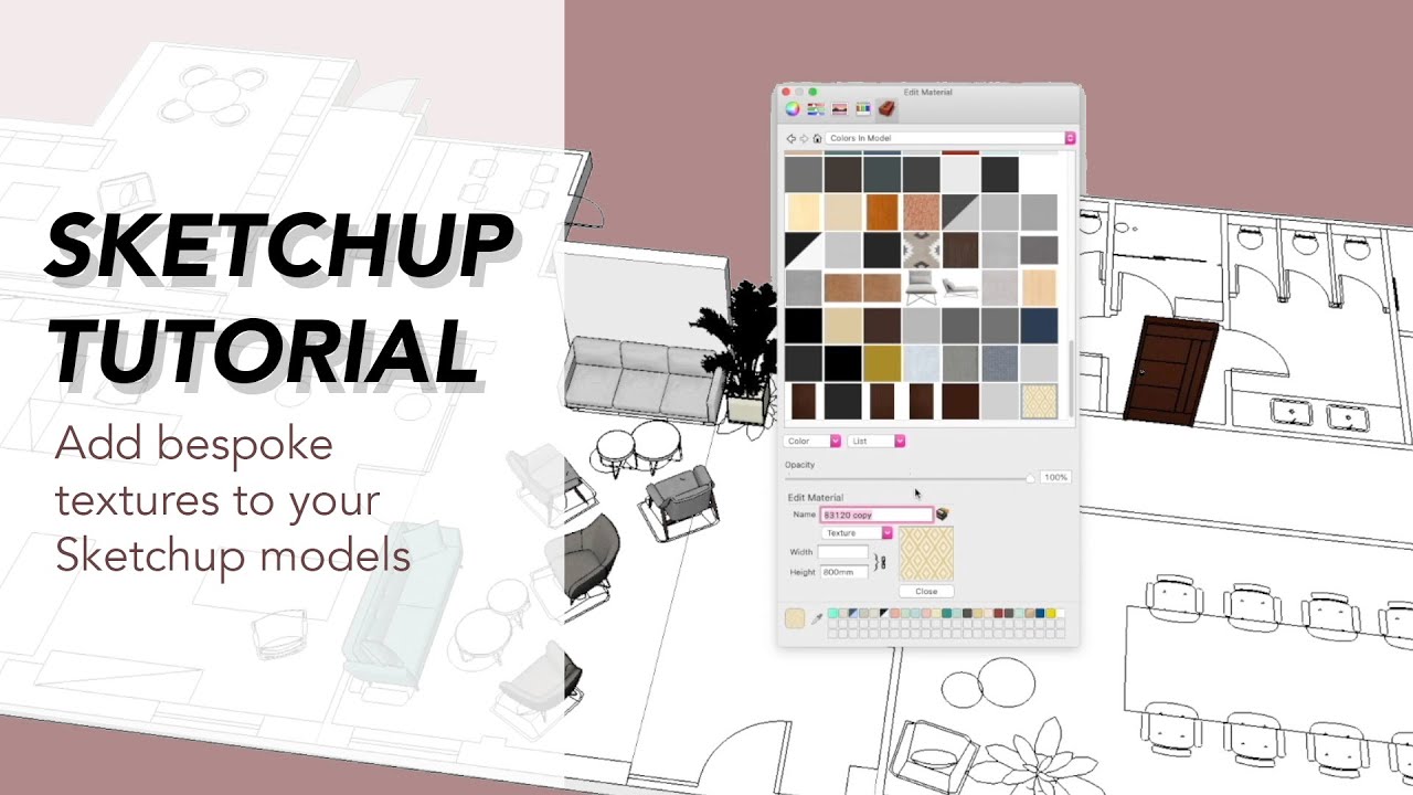 SKETCHUP TUTORIAL: How to add bespoke textures to your SketchUp models ...