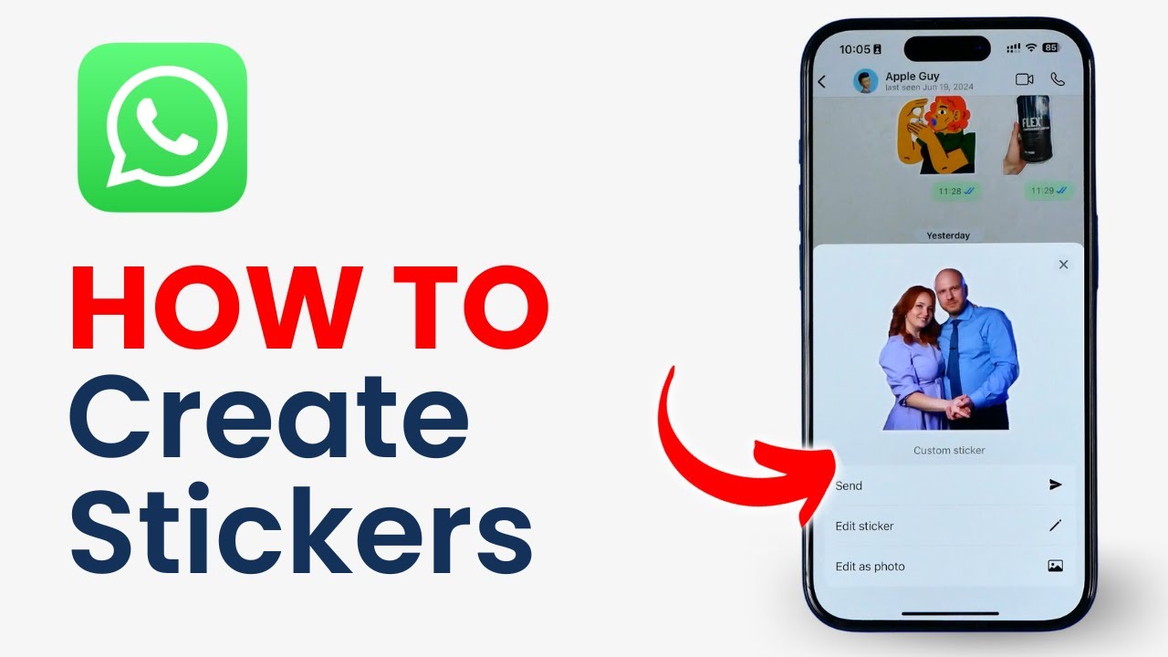 How to Create Your Own Whatsapp Stickers on iPhone - YouTube