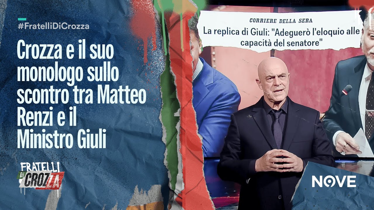 Crozza e il suo monologo sullo scontro tra Matteo Renzi e il Ministro ...