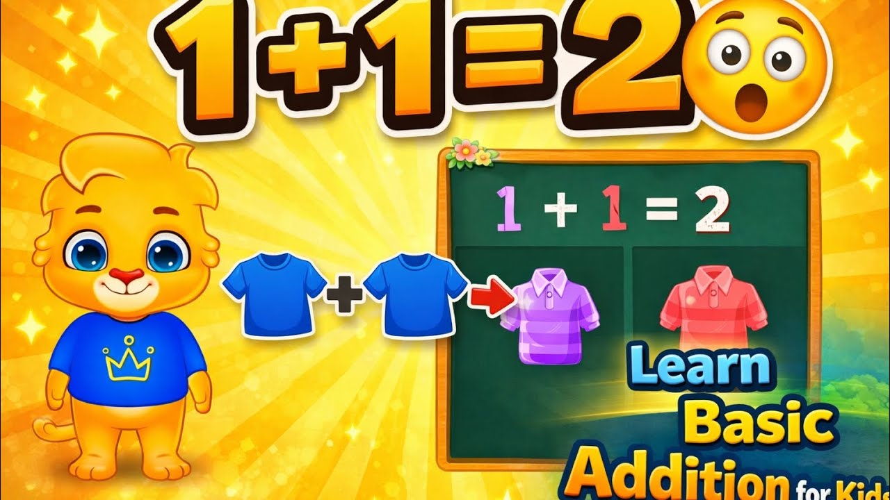 Learn Basic Addition for Kids | Easy & Fun Math with Objects 👕 - YouTube