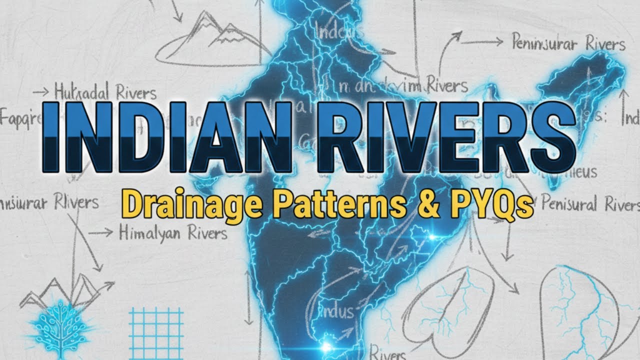 GS 1 Geography | Indian River System & Drainage Patterns | UPSC Prelims ...