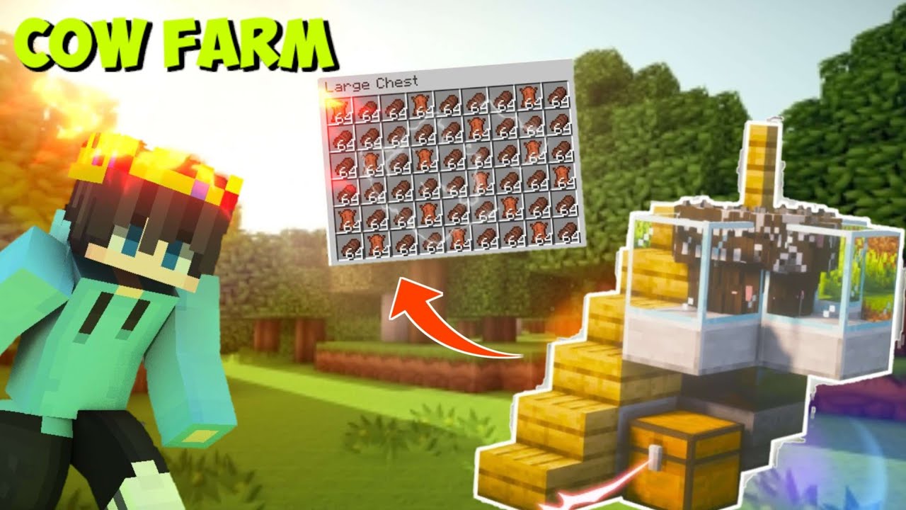 I Made A Cow Farm in Minecraft Oneblock #2 - YouTube