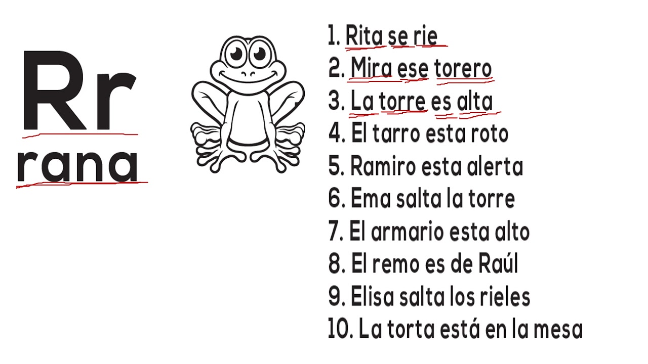 Letra R r LECTURA - YouTube