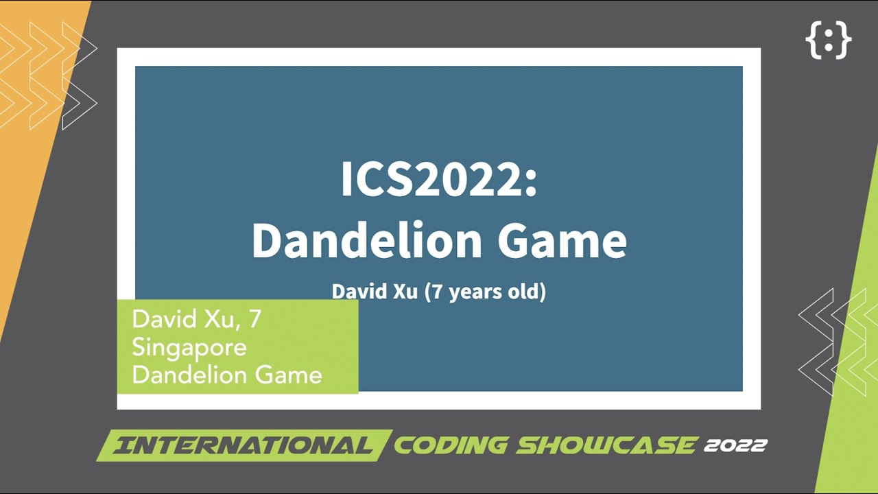 David Xu, 7, Singapore | Young Computer Scientists Project Showcase | ICS 2022 - YouTube