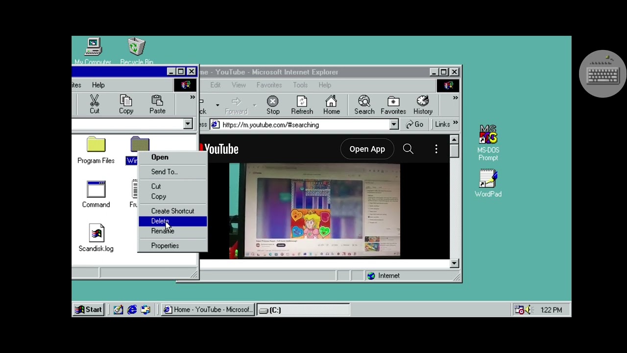 Windows 98 BSOD 4071 - YouTube