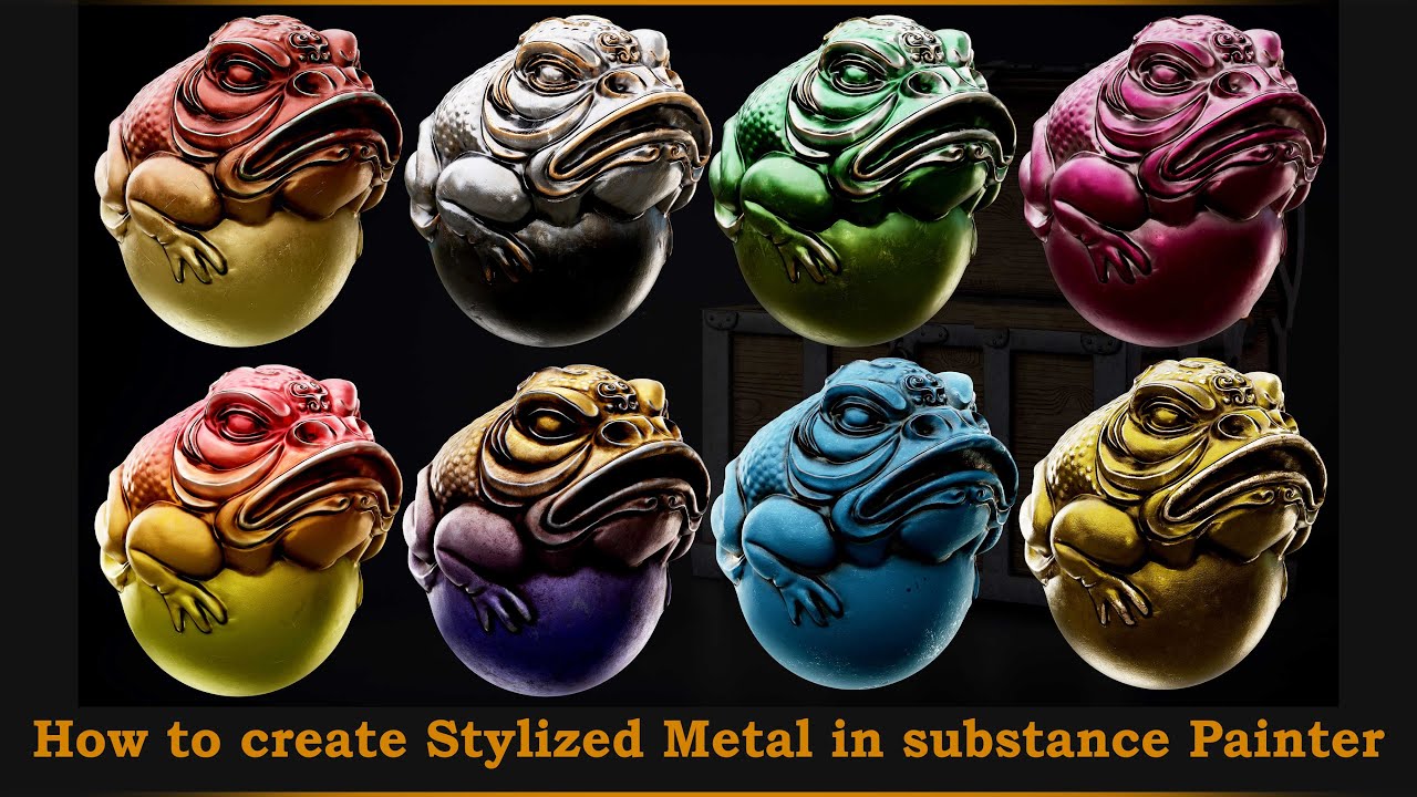 Stylized Metal Tutorial in substance painter - YouTube
