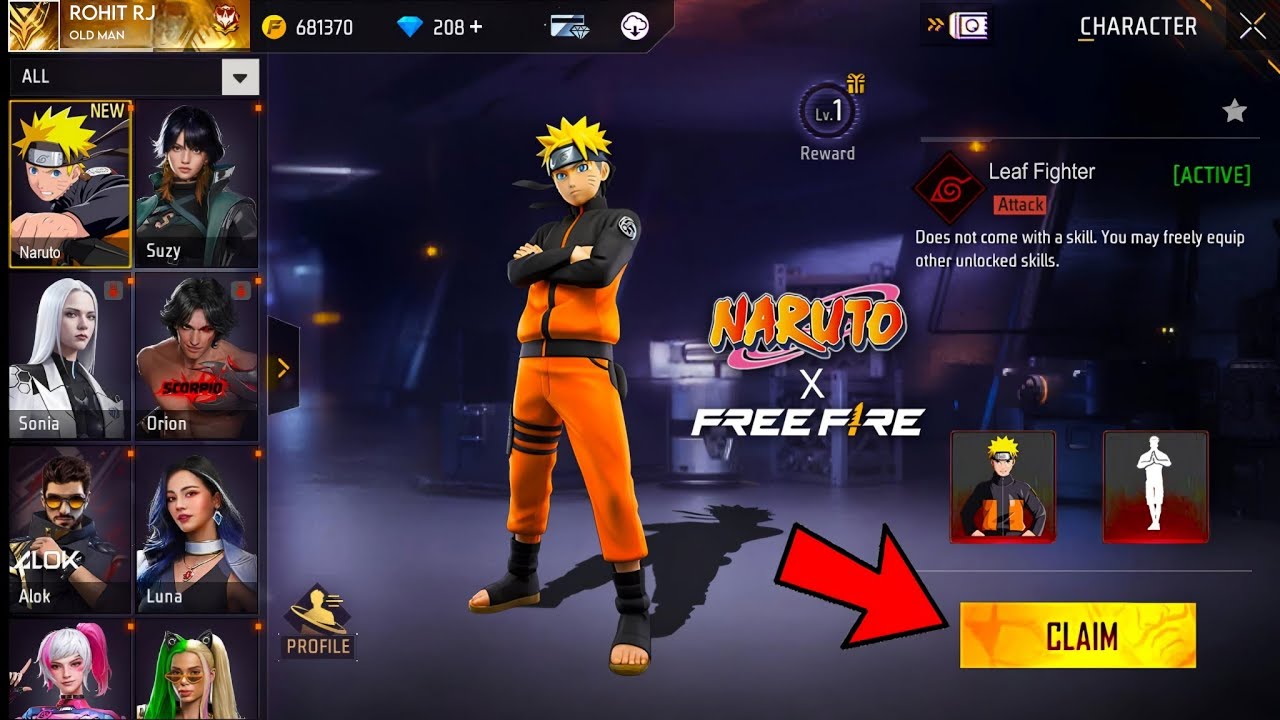 Free Fire X Naruto Mystery Shop Event 😱 Ff New Event Free Rewards🔥 Free ...