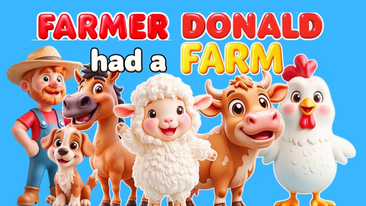 Farmer Donald Had a Farm | Fun Animal Sounds Song for Kids - YouTube
