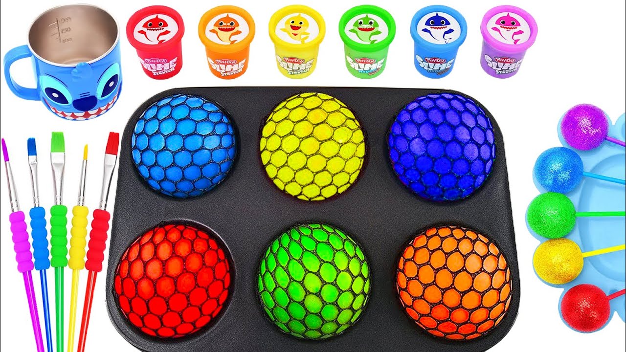 Satisfying Video | How to Make Rainbow Slime Balloon from Glitter Water ...