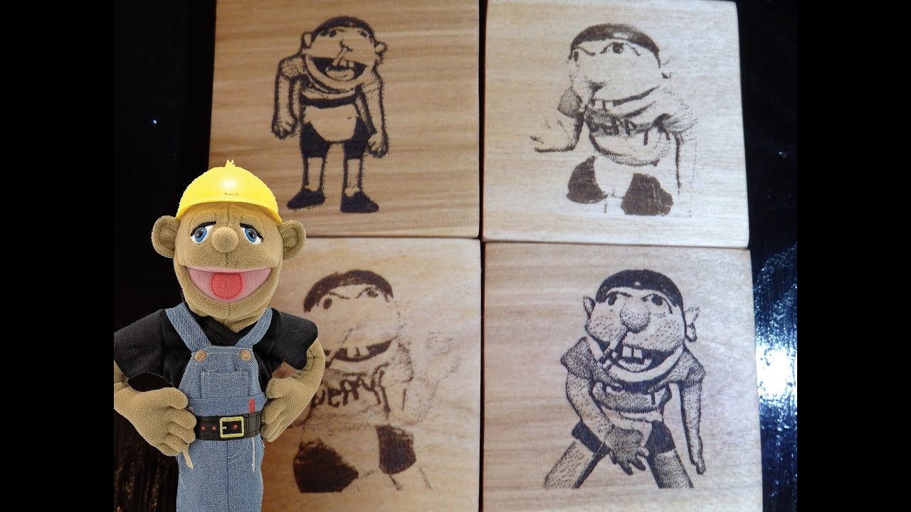 PuppetWood is making "jeffy" mini coasters to send to SML! - YouTube