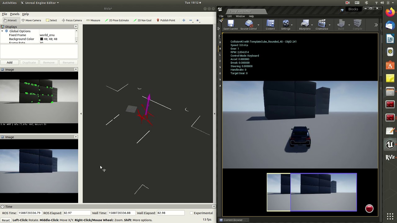 Car simulation with object detection - YouTube