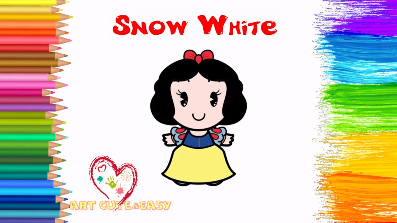 Draw Snow White chibi step by step easy - YouTube