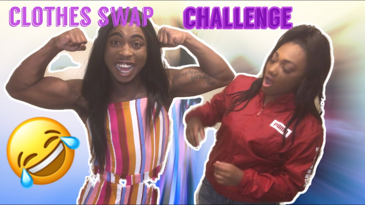 CLOTHES SWAP CHALLENGE!! - YouTube