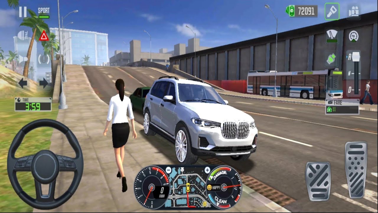 TAXI DRIVER SIMULATOR (3D) 🚦City Driving With BMW SUV CAR!! Taxi Sim ...