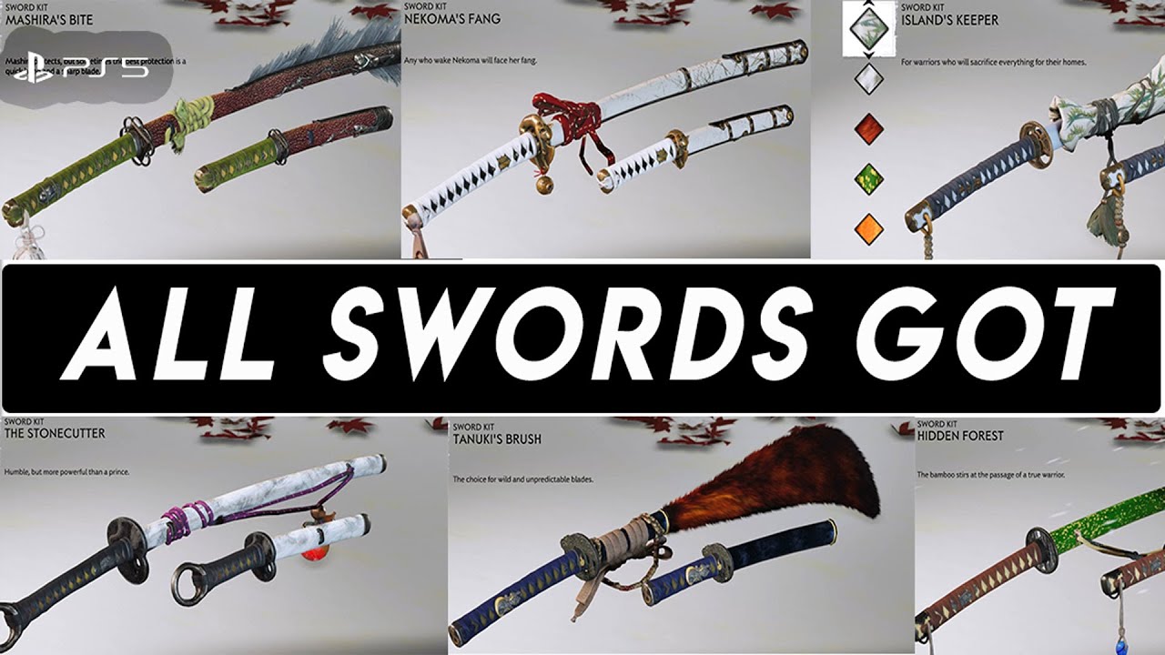 Ghost of Tsushima Best Sword & All Swords Location - YouTube