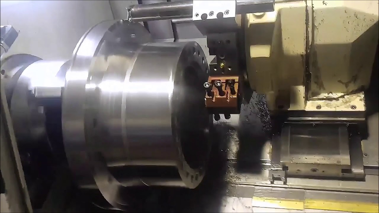 CNC Turning with the tool in the wrong position - YouTube