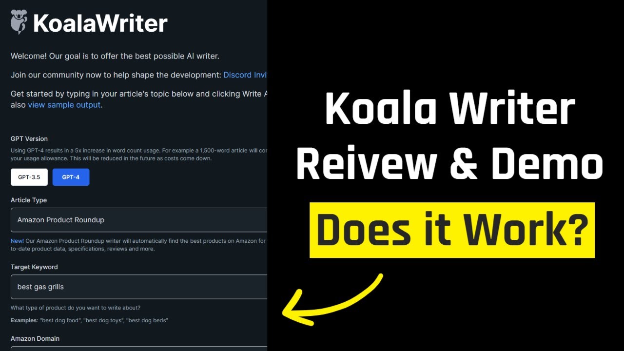 Koala Writer AI Review and Demo - YouTube