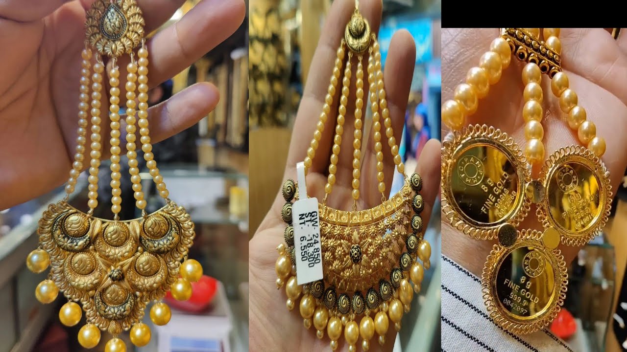 Latest Gold Jumar And Maang Tikka Design With Price || Coin Jumar 2022 ...