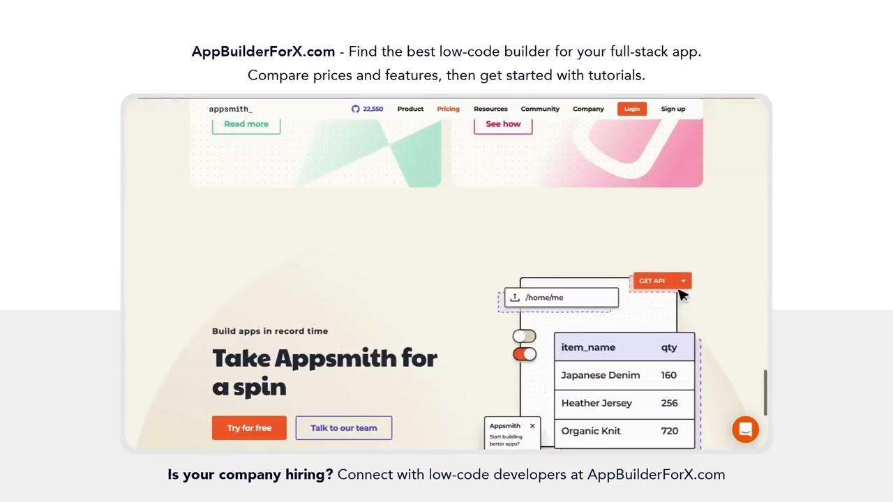 Appsmith (@theappsmith) appsmith.com pricing plans (on Nov. 10, 2022) - YouTube
