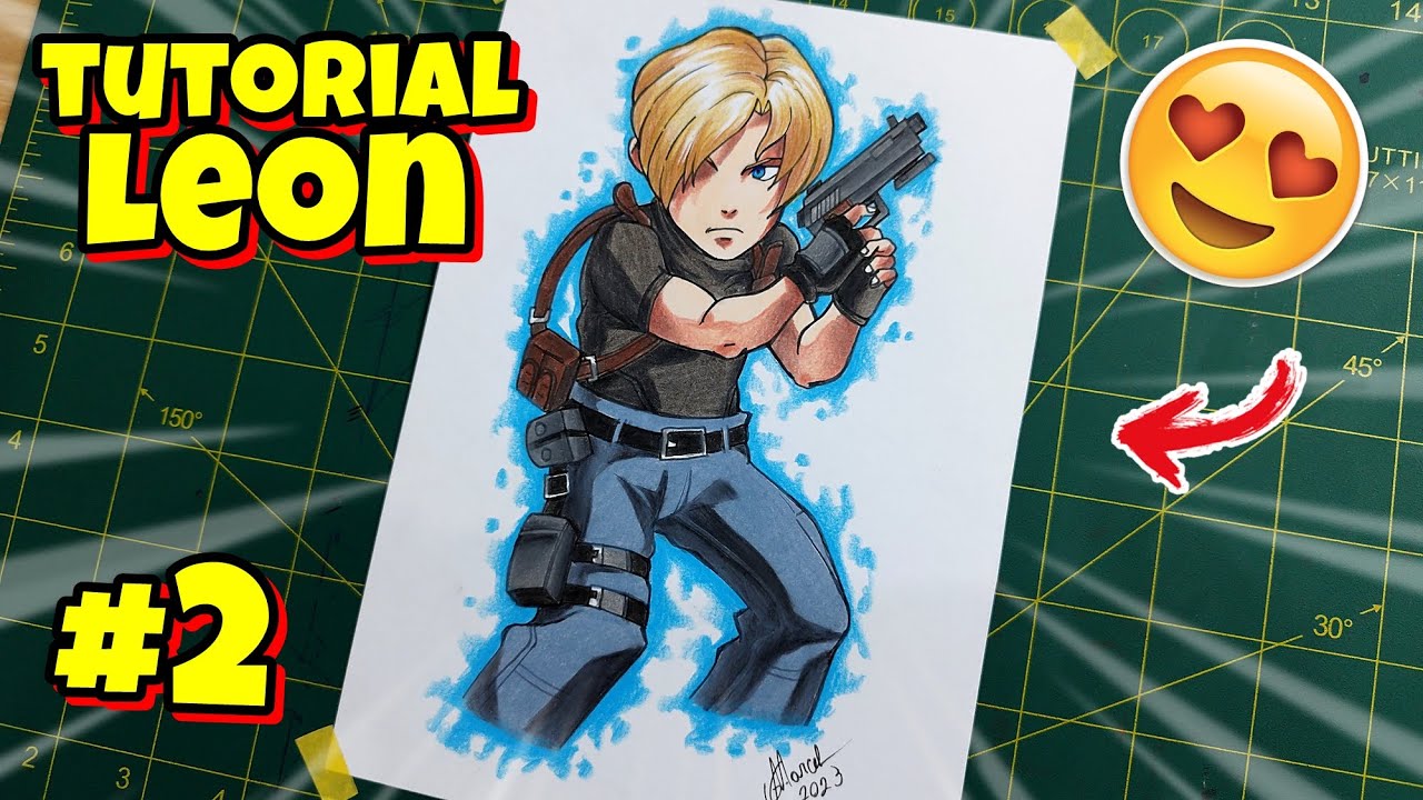 Como desenhar o Leon Resident Evil 4 Remake cartoon passo a passo #2 ...