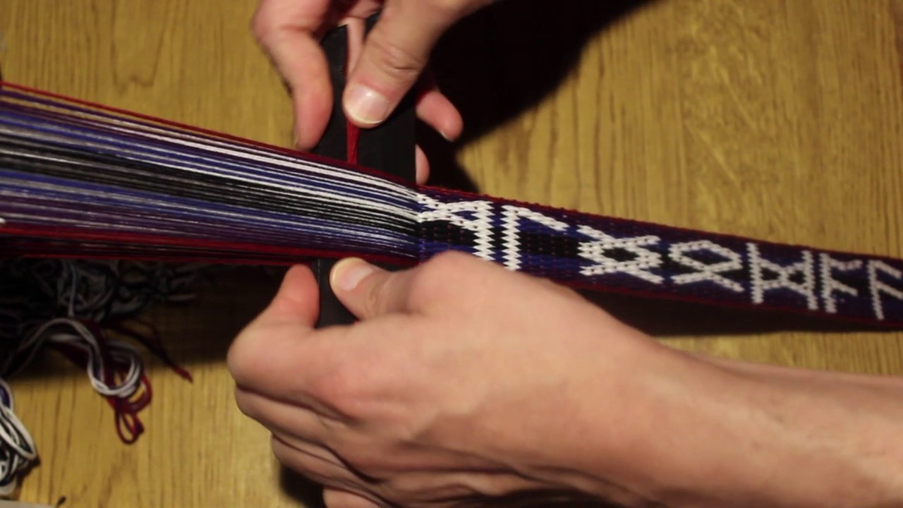 Card Weaving - Double Face Anglo-Saxon Fuþorc - YouTube