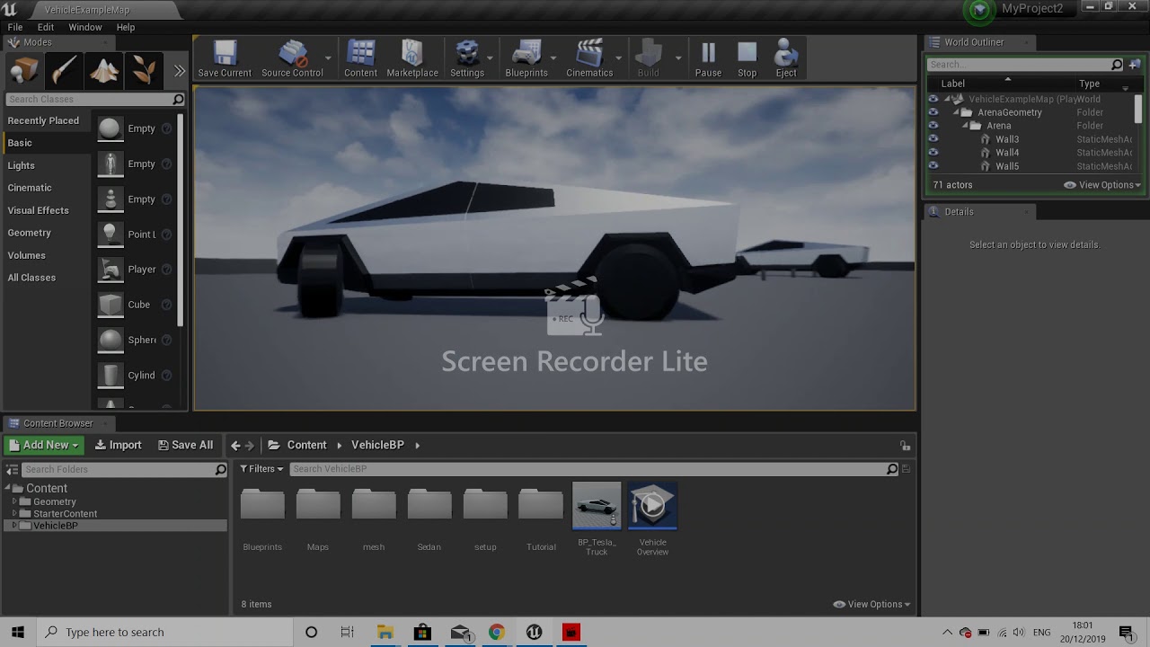 vehicle rig inside UE4 - YouTube