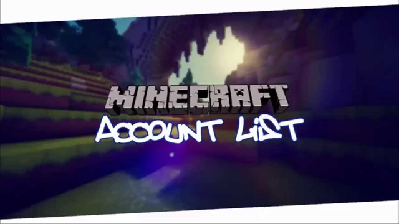 Minecraft Premium Account List - Alt List - #4 - YouTube