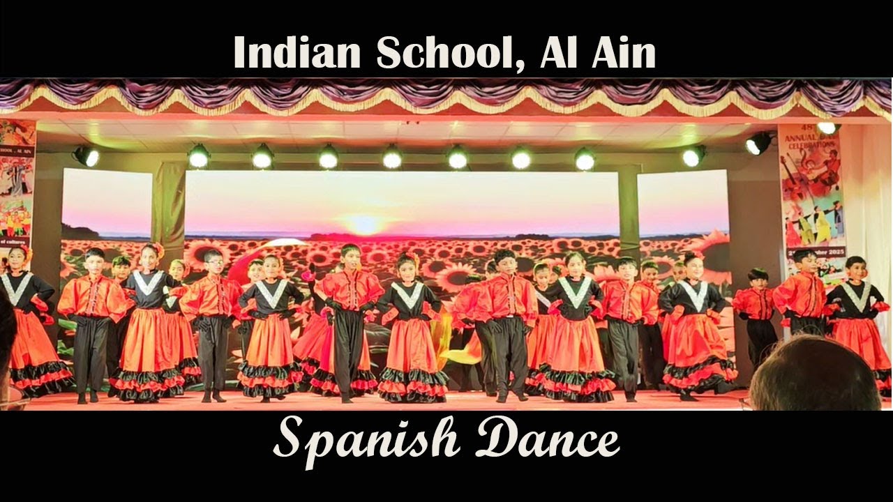 Spanish Dance 💃🏻 by kids | Indian School, Al Ain | Annual Day 2025 ...