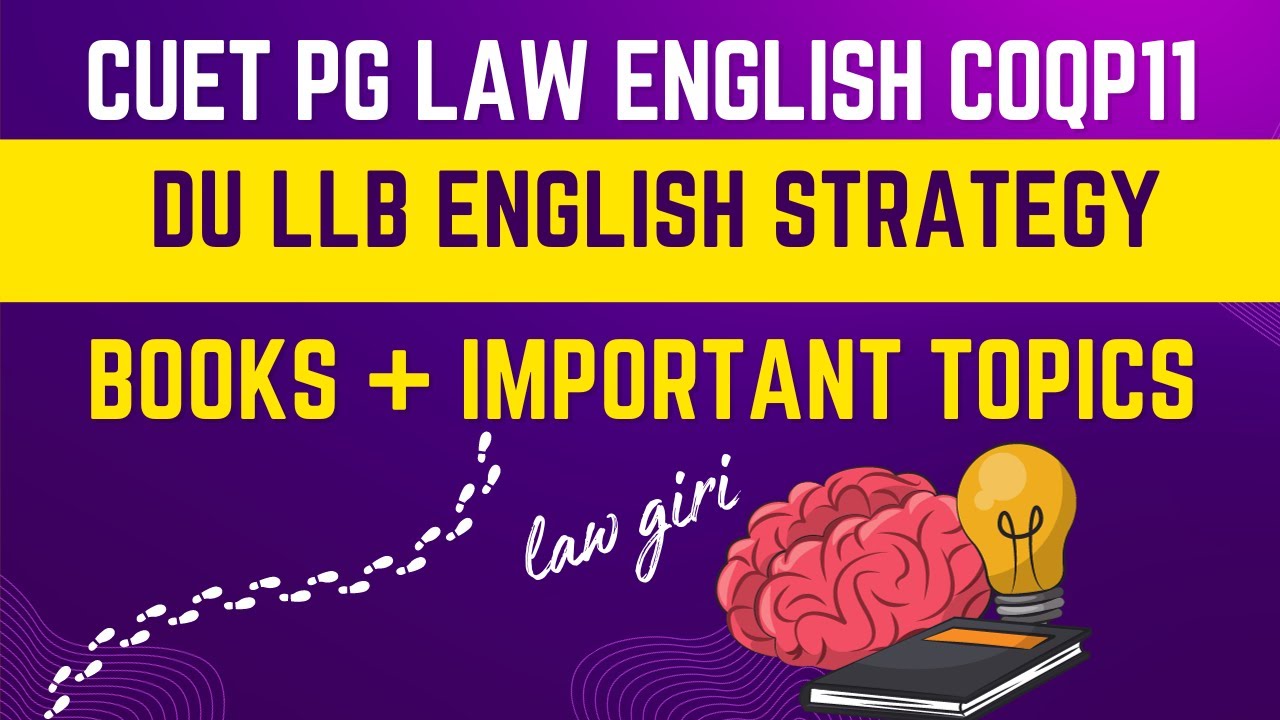 How to prepare for CUET PG Law English Syllabus, Strategy & Books for ...