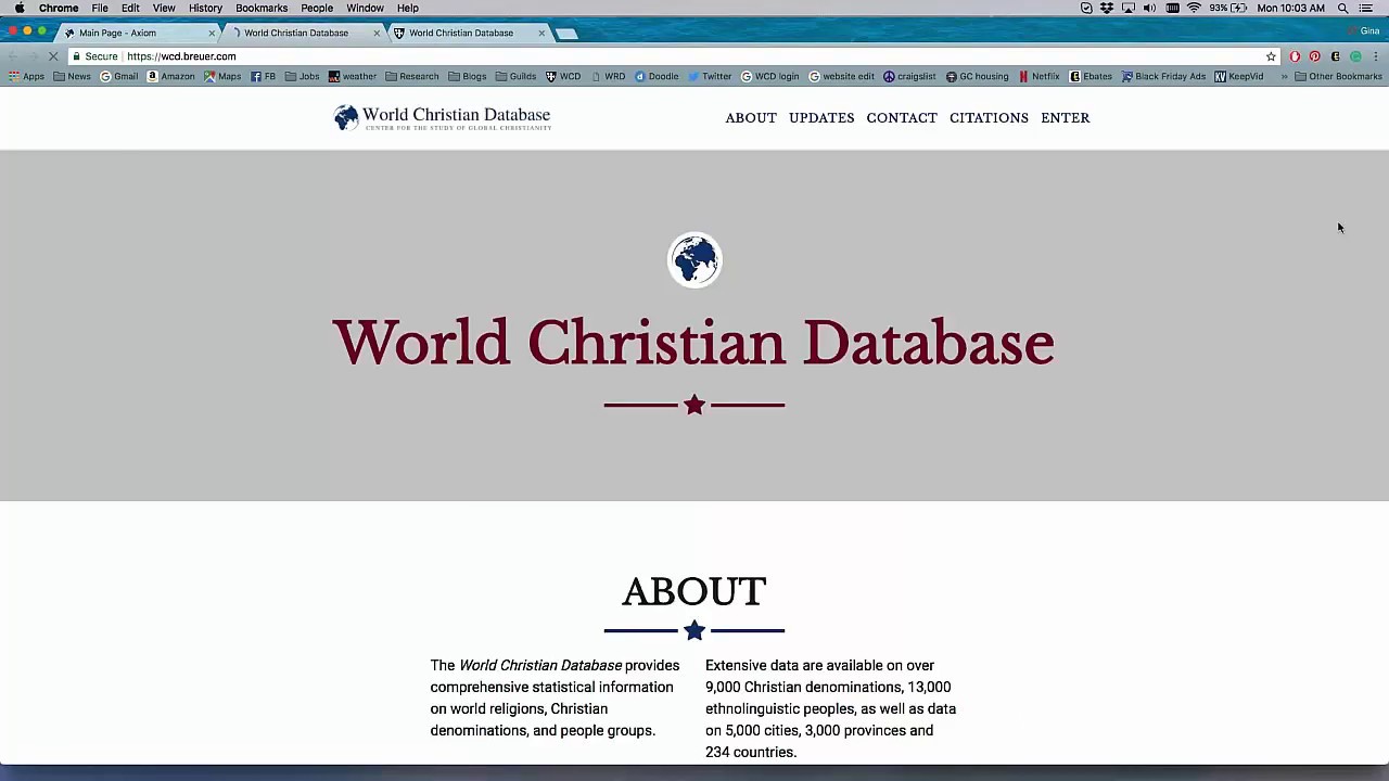 Renewed World Christian Database Demo - YouTube