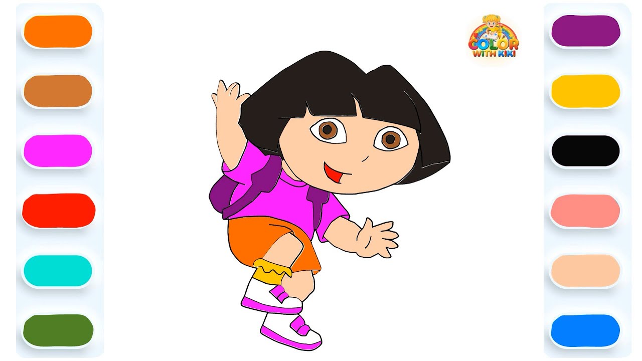 Learn to Draw Dora Buji - Drawing and Coloring Tutorial for Kids - YouTube
