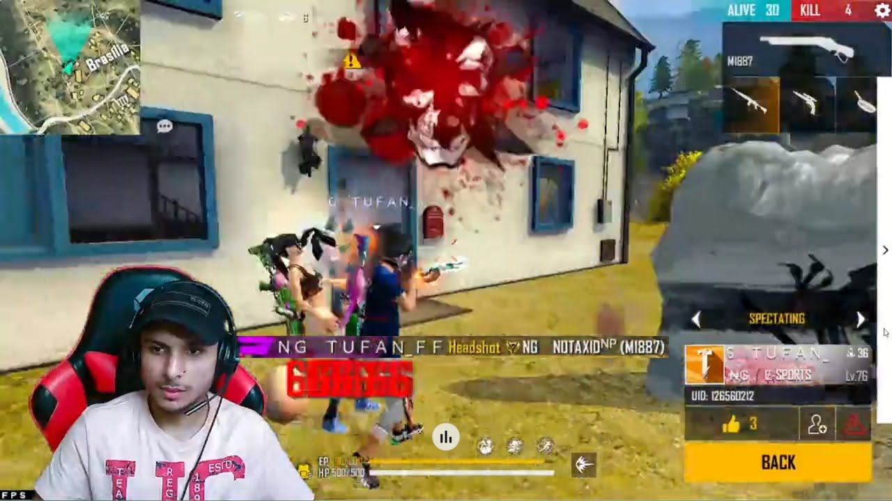 1V4 GAMEPLAY TUFAN FF IS BACK || GARENA FREE FIRE || @NonstopGaming ...