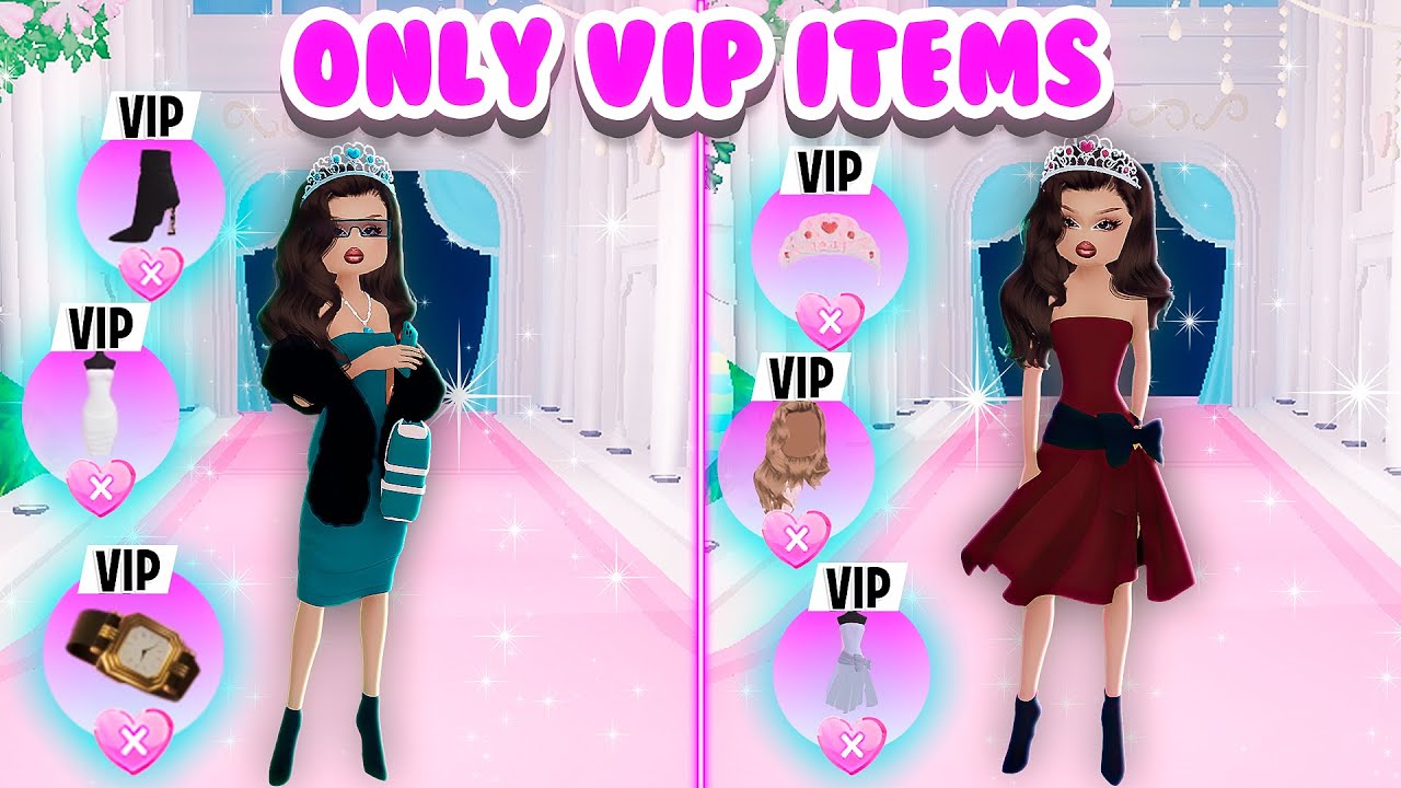 Only Using VIP Items In Dress To Impress! #dresstoimpress - YouTube