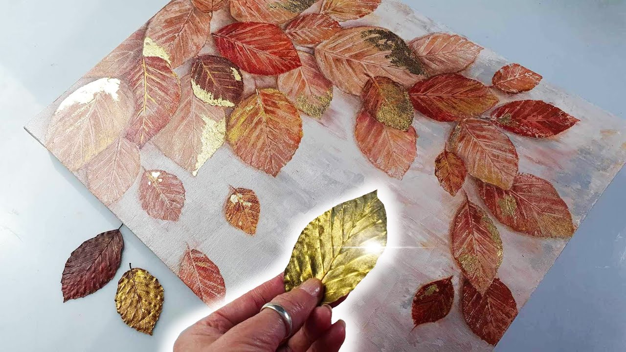 Go outside and Pick some Leaves to make this AUTUMN ART! | AB Creative ...