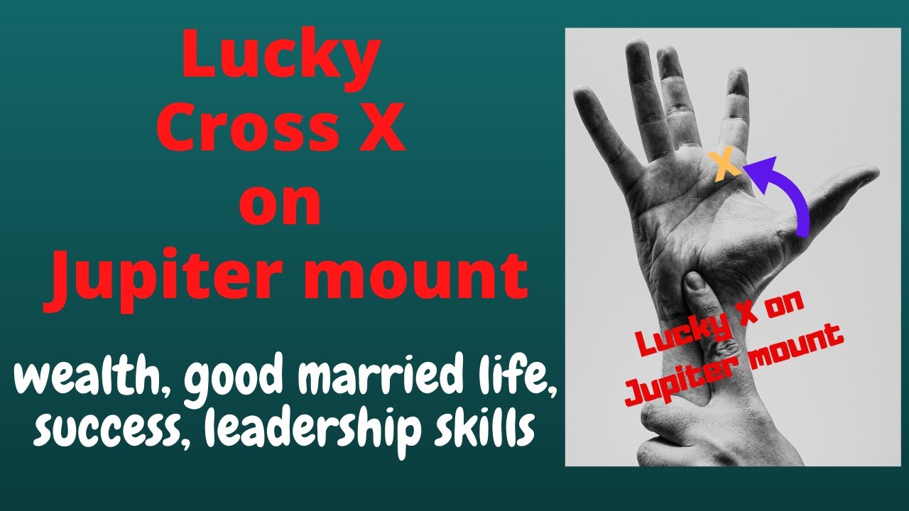 Lucky X Sign on Jupiter mount Palmistry - YouTube